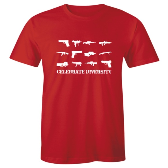Half It | Shirts | Celebrate Diversity 2nd Amendment Guns Men Tshirt ...